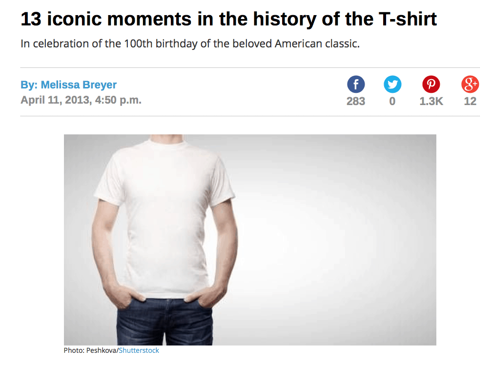 Web Wednesday: 13 iconic moments in the history of the T-shirt • The ...